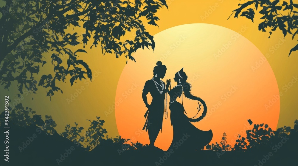 India, religion, Lord Krishna, silhouette silhouette, God Krishna ...