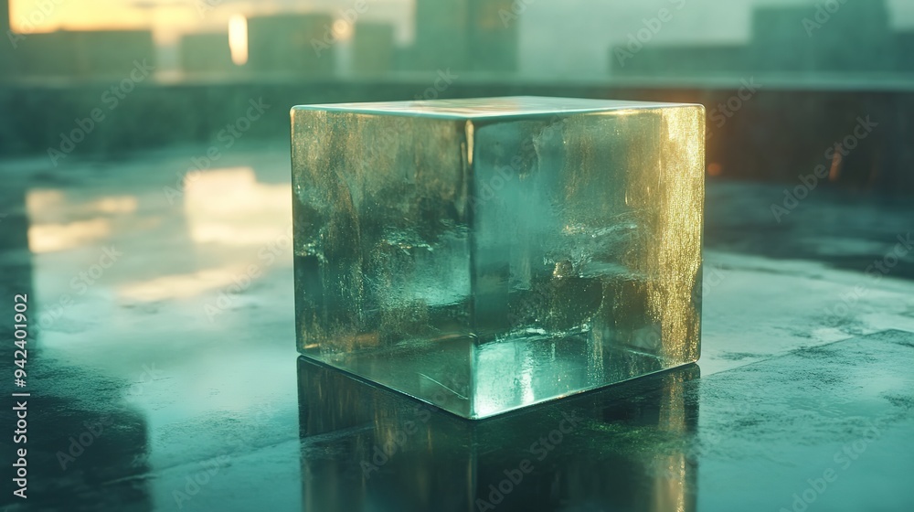 Title: Simple 3D Cube: Clean and Modern Design Featuring a Geometric ...