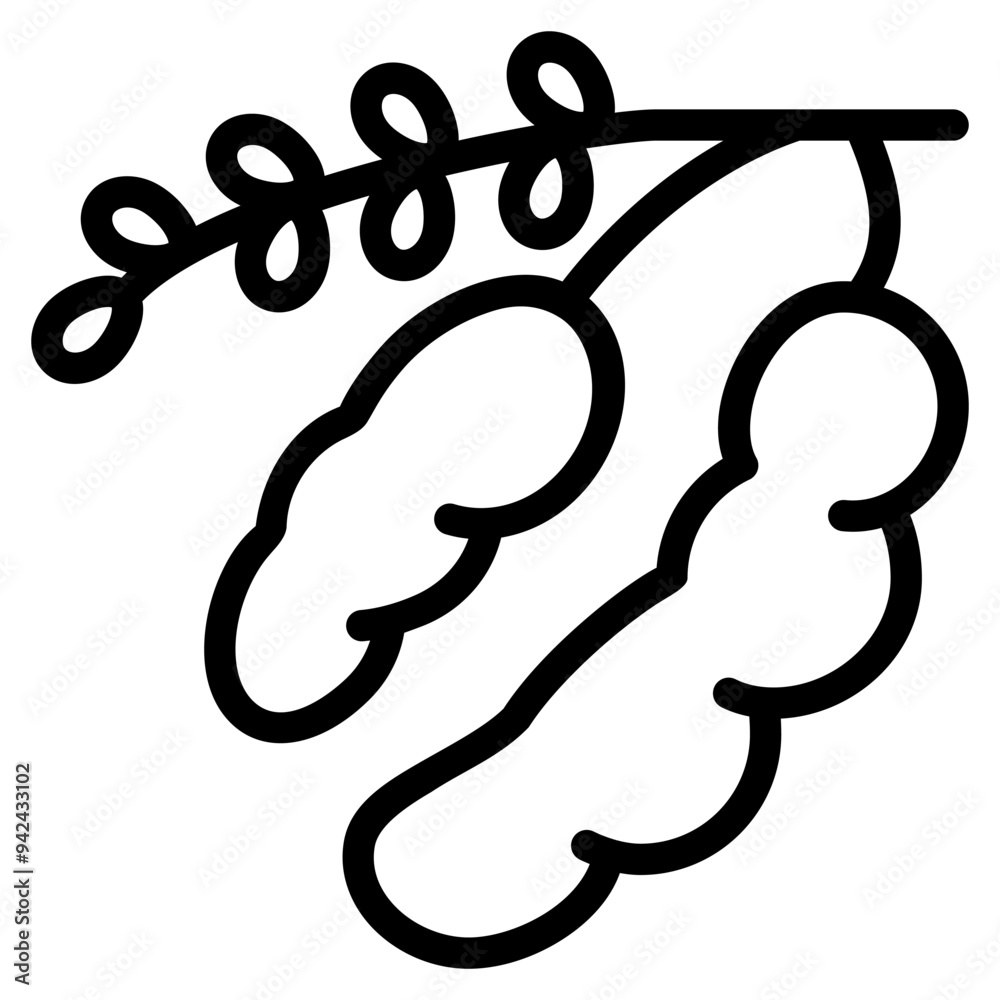 tamarind icon with outline style. Suitable for website design, logo ...