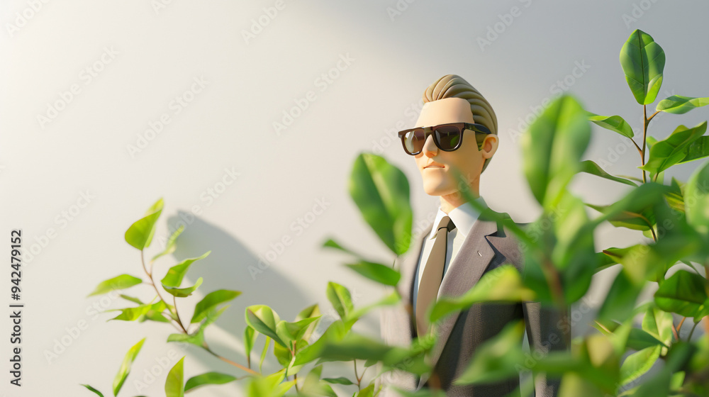 Cartoon digital avatar of Sprout Scientist wearing sunglasses and a ...