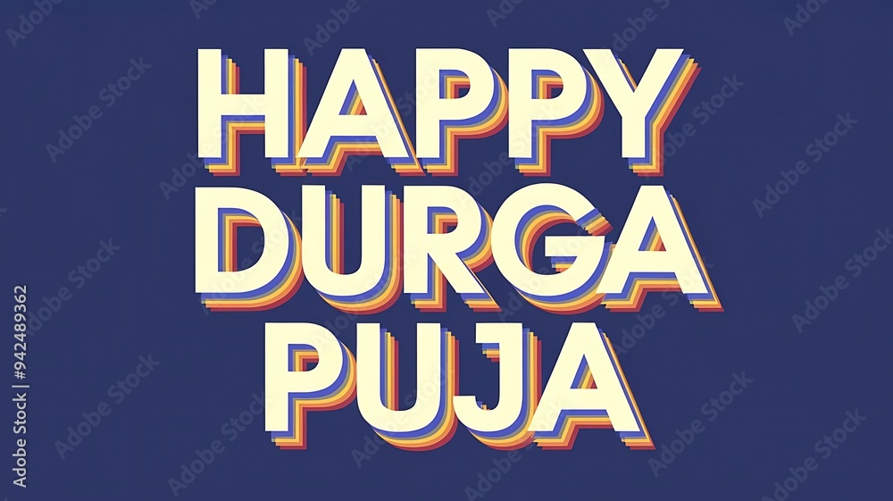 Durga Puja, Happy Durga Puja, typography, Durga, Puja, 3d, Text, Durga ...