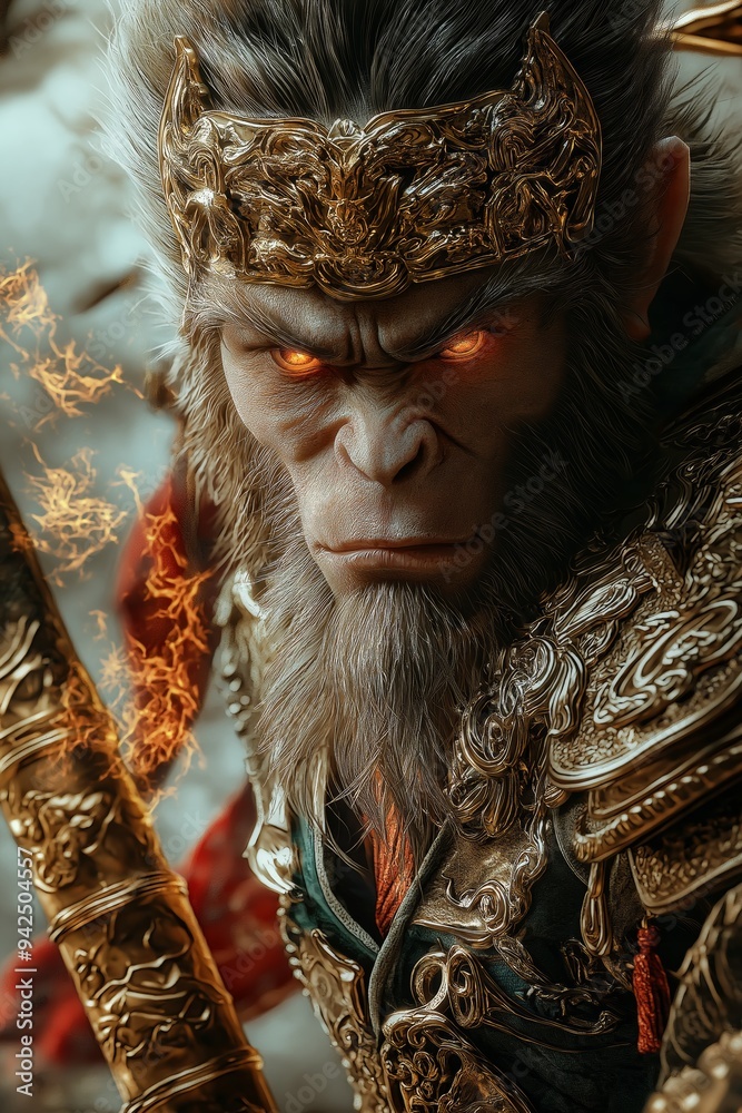Foto de Sun Wukong, the Monkey King in the traditional Chinese myth of ...