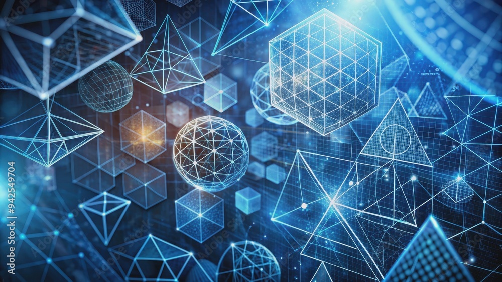 Geometric shapes and mathematical formulas, geometry, mathematics ...