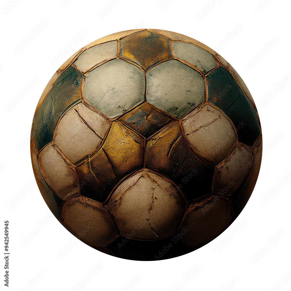 Foto de Vintage Argentinian Leather Football PNG Series: Weathered and ...