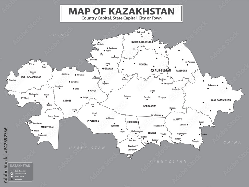 Geography politics map of countries. Map of country with capital, state ...