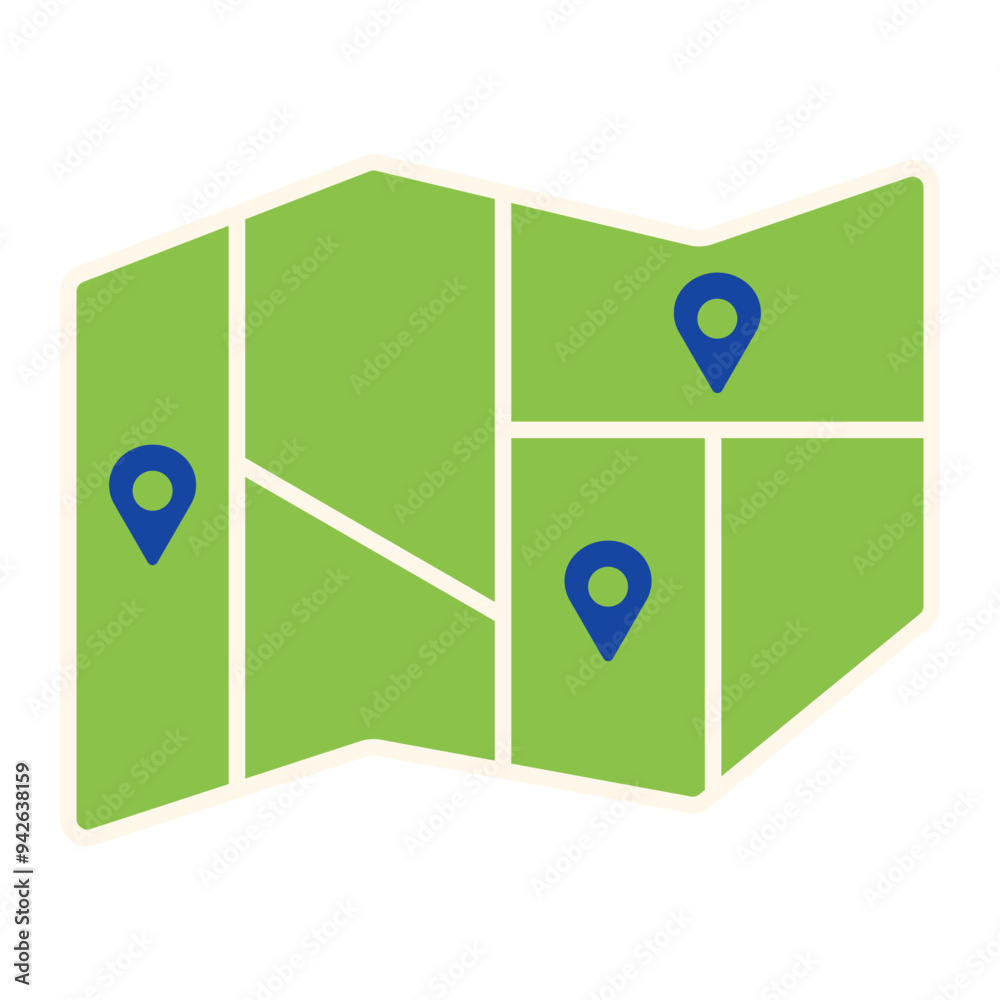 Travel Map Illustration perfect for designs with holiday, travel and ...