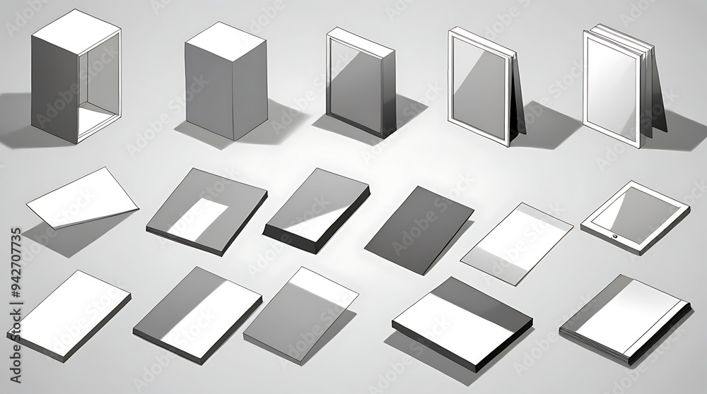 Realistic shadow overlays in various angles and intensities, designed ...