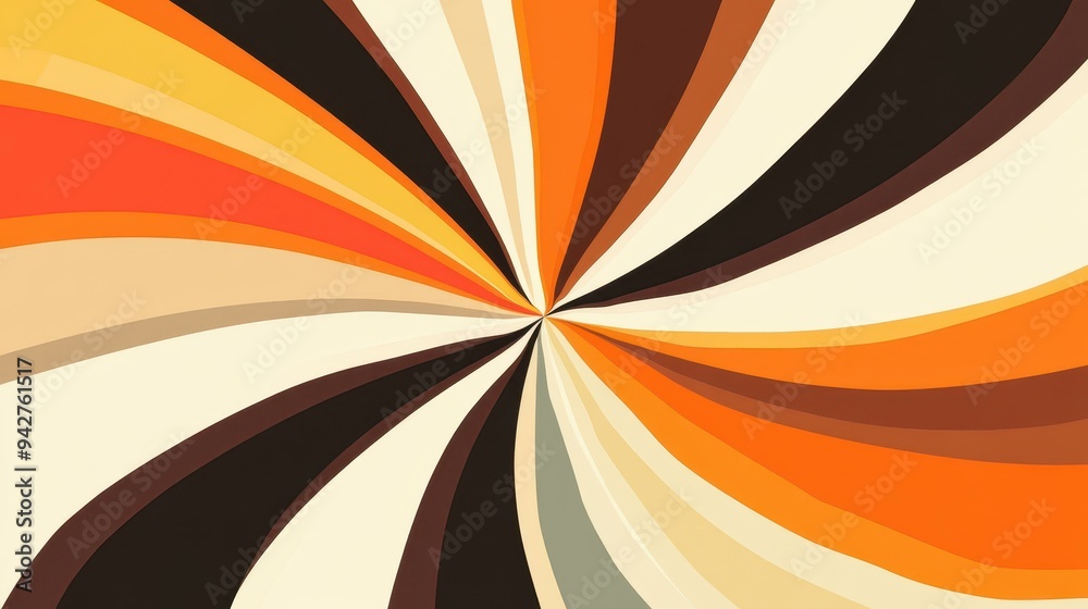 Explore vibrant s retro colors with abstract swirls, sunbursts, and ...