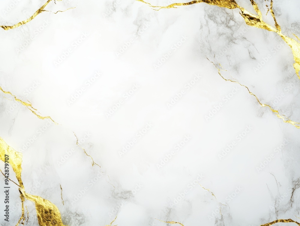White Marble Texture with Gold Veins Background - Elegant Luxury Design ...