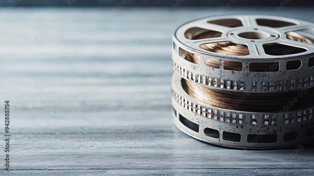 Old film reel frame with scratches, light leaks, and faded colors ...