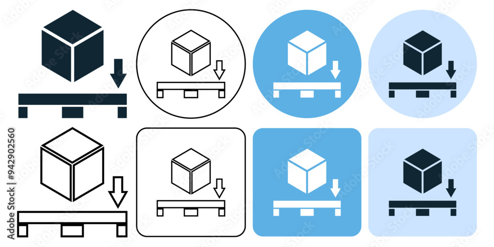 use pallet for packaging delivering or cargo icon symbol ui and ux ...