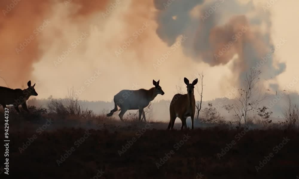 Kangaroos covered in ash and smoke during bushfires in Australia ...