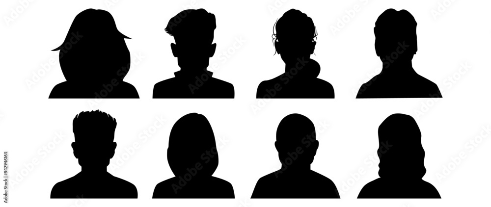 Vector flat illustration. Avatar, user profile, person icon, profile ...