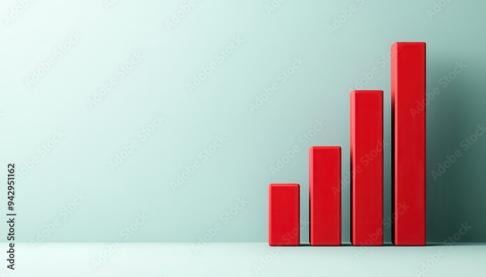 Pension fund growth depicted as a rising bar graph, capital gain ...