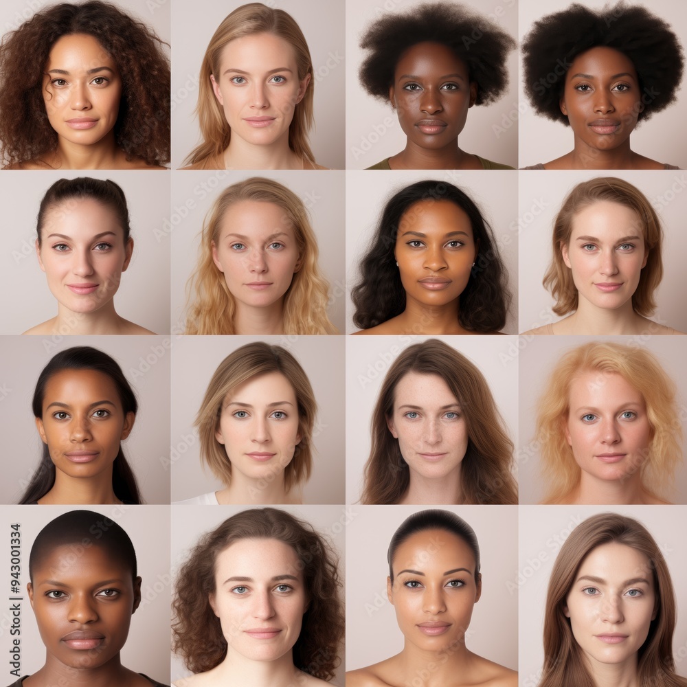 Beauty of interracial diversity, equity and inclusion. Richness of a ...