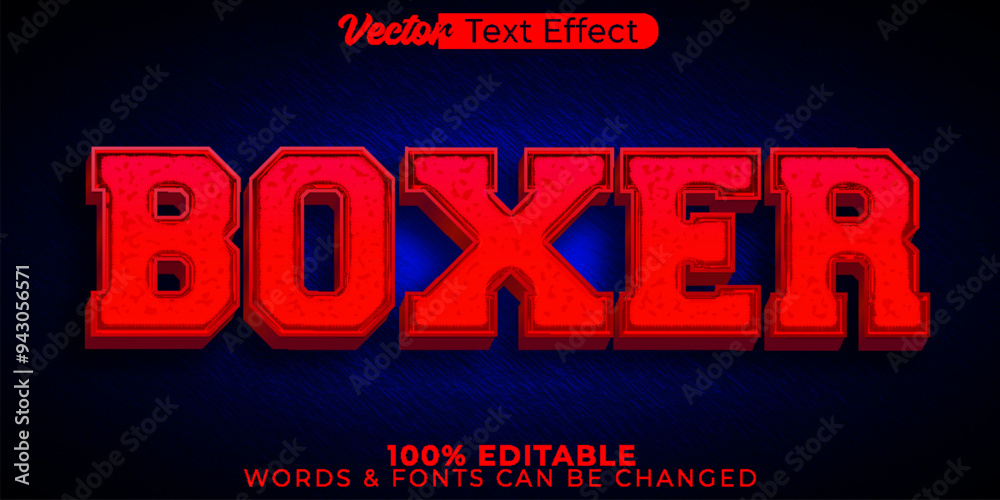 Boxing Game Vector Text Effect Editable Alphabet Sport Fight Fitness ...