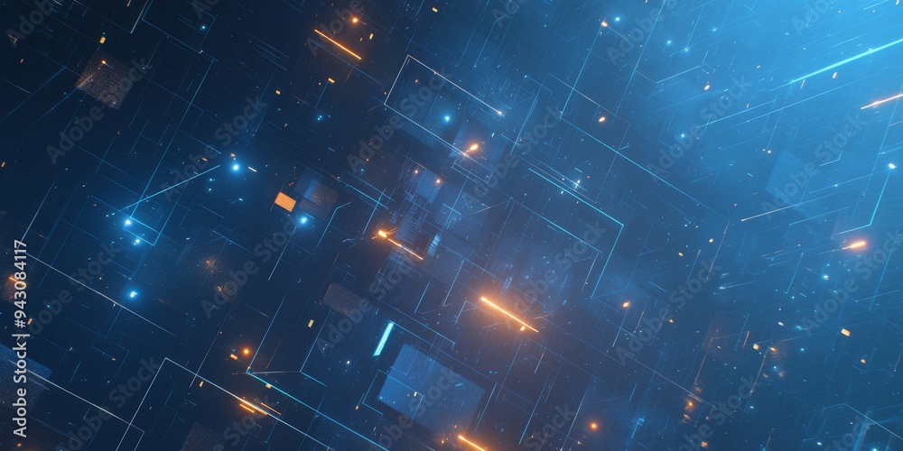 Modern Digital Abstract 3D Background: Futuristic Visualization of ...