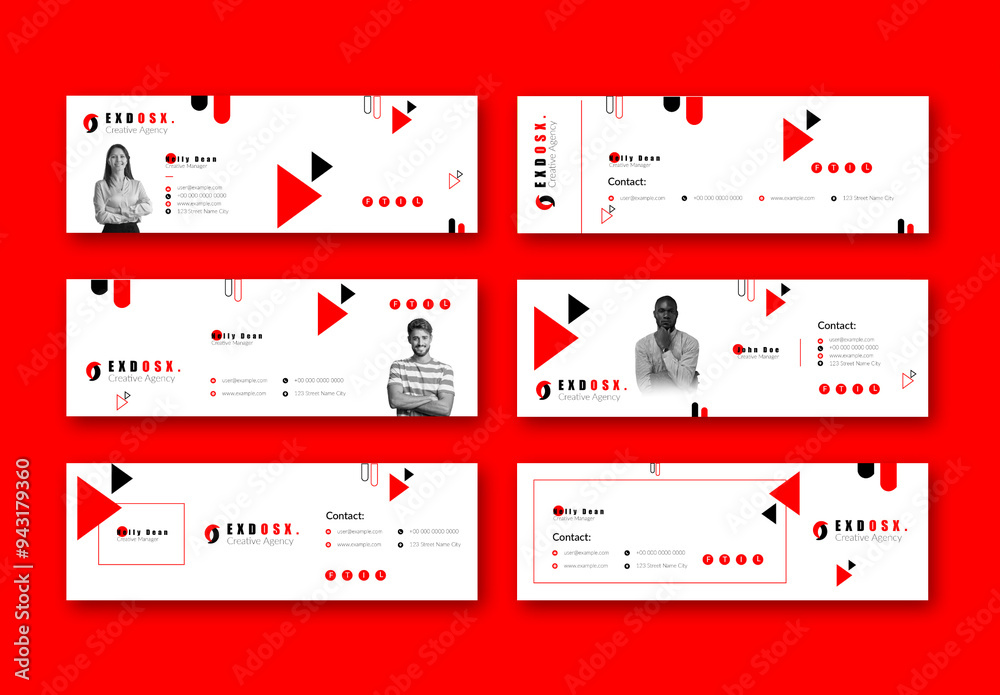 Email Signature Layout Stock Template | Adobe Stock