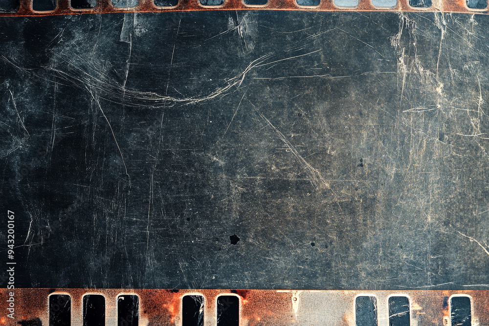 Scratched, grained and dusty retro negative analogue camera film ...