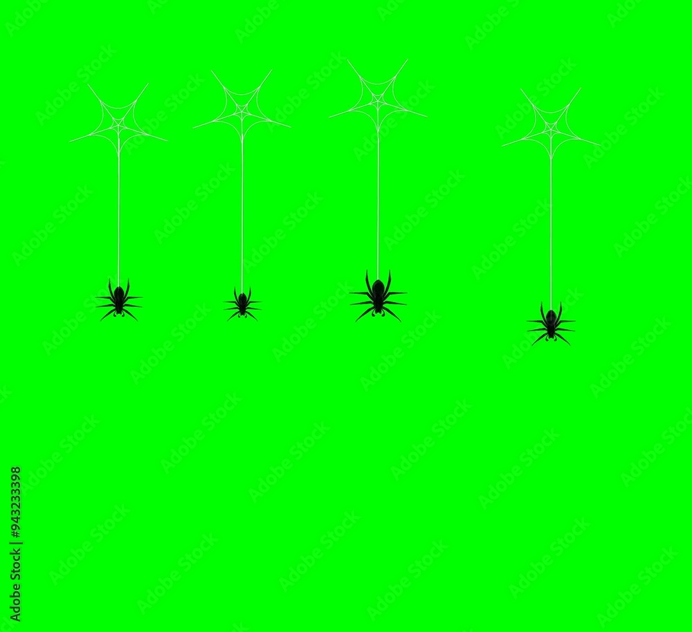 Video Stock Hanging Spider animation on a green screen, Animation Of ...