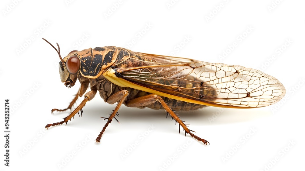 cicada insect on a pure white background. Cicada insect on a pure white ...