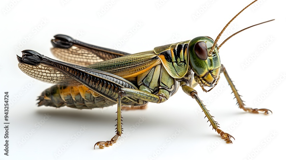 cricket insect on a pure white background. Cricket insect on a pure ...