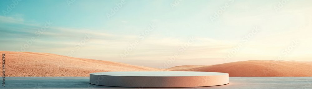 Nature product placement backdrop, The forefront showcases a clean ...