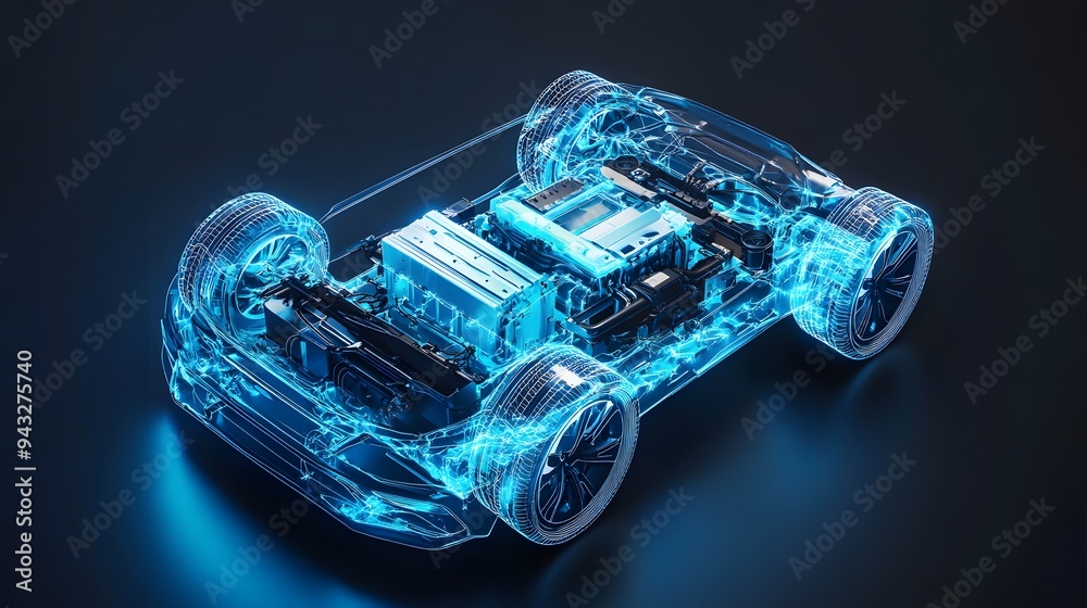3. **Visualize a sleek, high-tech electric car lithium battery pack ...