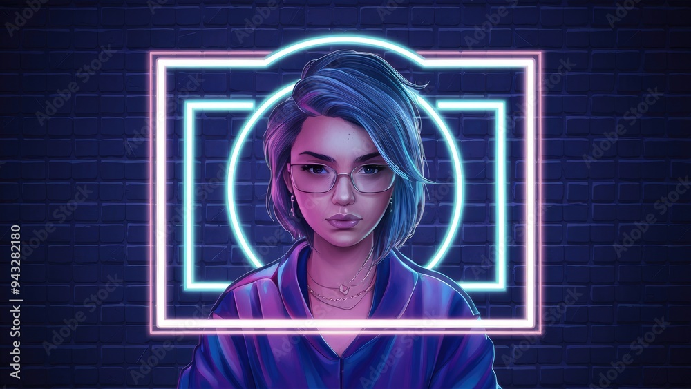 Animated Neon Overlay Template for Live Streaming - High-Tech ...