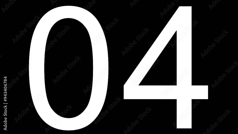 Countdown Animation .Real time countdown leader graphic counting from 8 ...