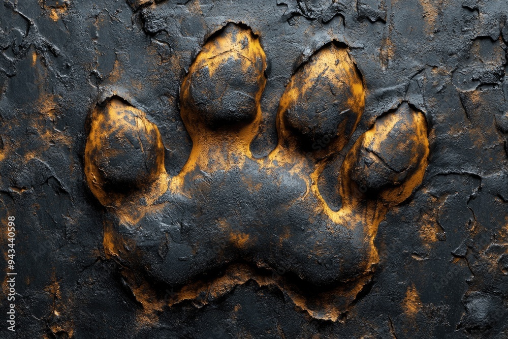 Menacing Claw Marks on Dark Steel Background with Hole Tear ...