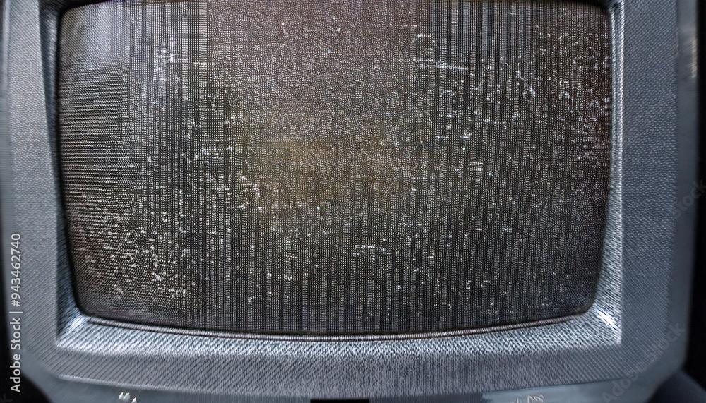 static noise from an old small tv screen isolated capture real footage ...
