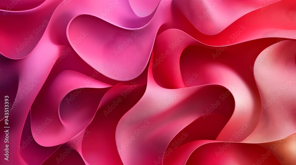7. Vibrant 3D design with pink and red tones, seamless patterns, and ...