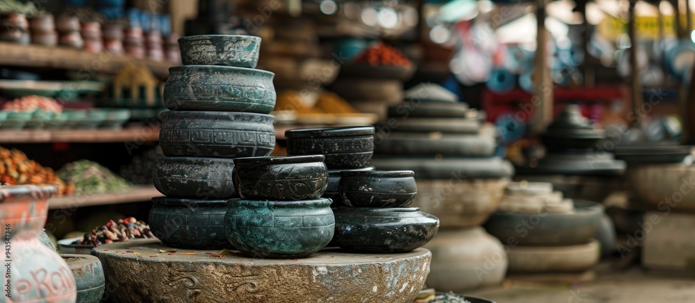 Indonesian kitchenware cobek and ulekan stone mortar and pestle for ...