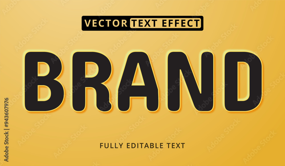 Emboss brand text effect with minimalistic as the main concept. Fully ...