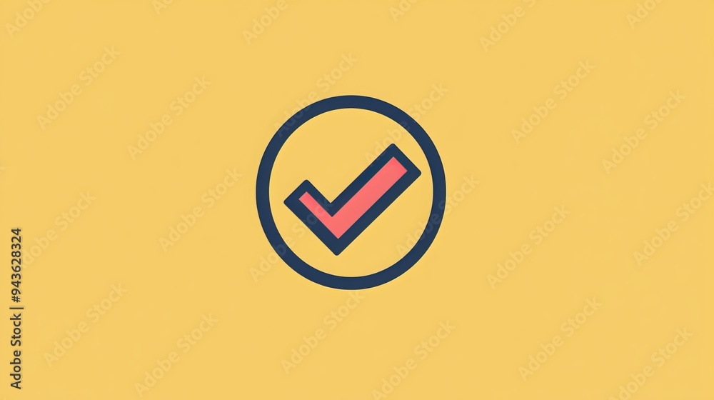 The check mark icon, a universally recognized symbol of approval ...