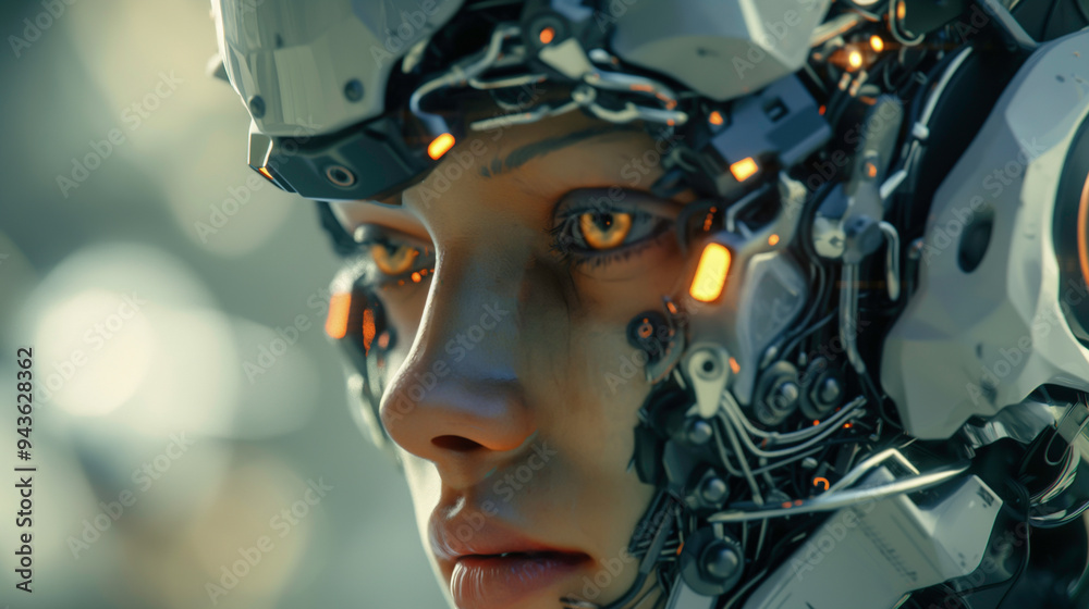 Cybernetic augmentation in cyborg technology, highlighting the ...