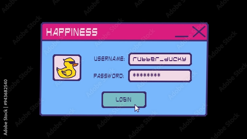 Retro Computer Pop Up Notification Screen Stock Template | Adobe Stock