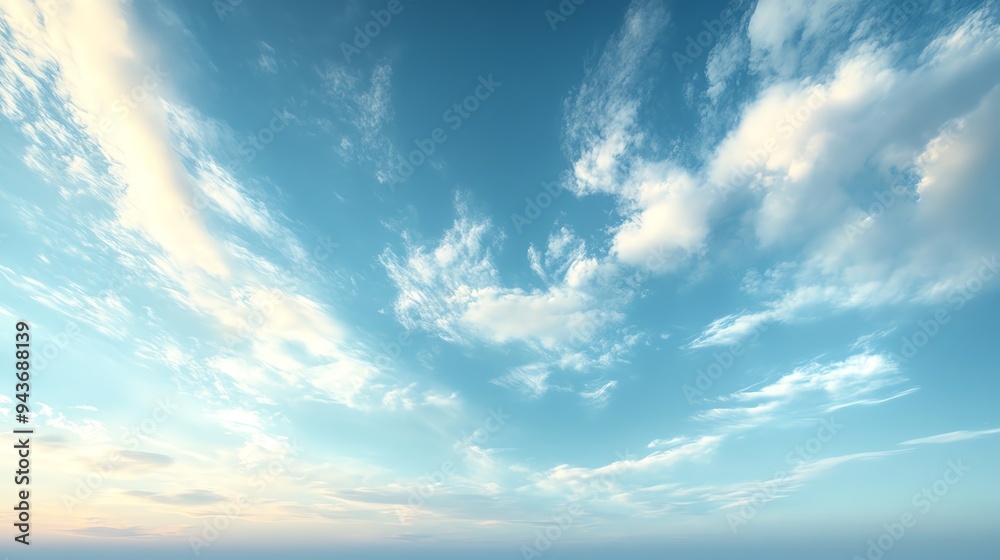 Fading stratus clouds merging with the ozone layer above, creating a ...