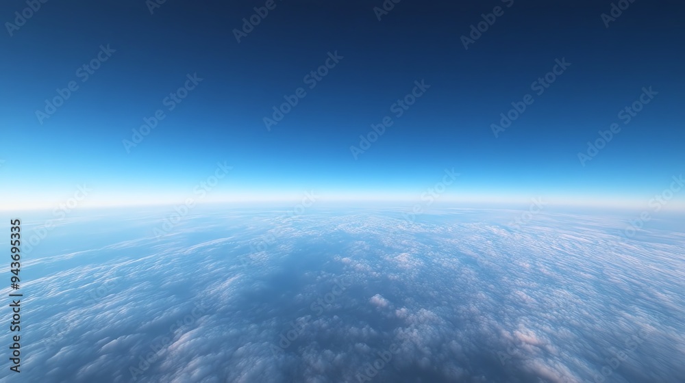 Subtle stratus clouds fading into the distant horizon, with the ozone ...