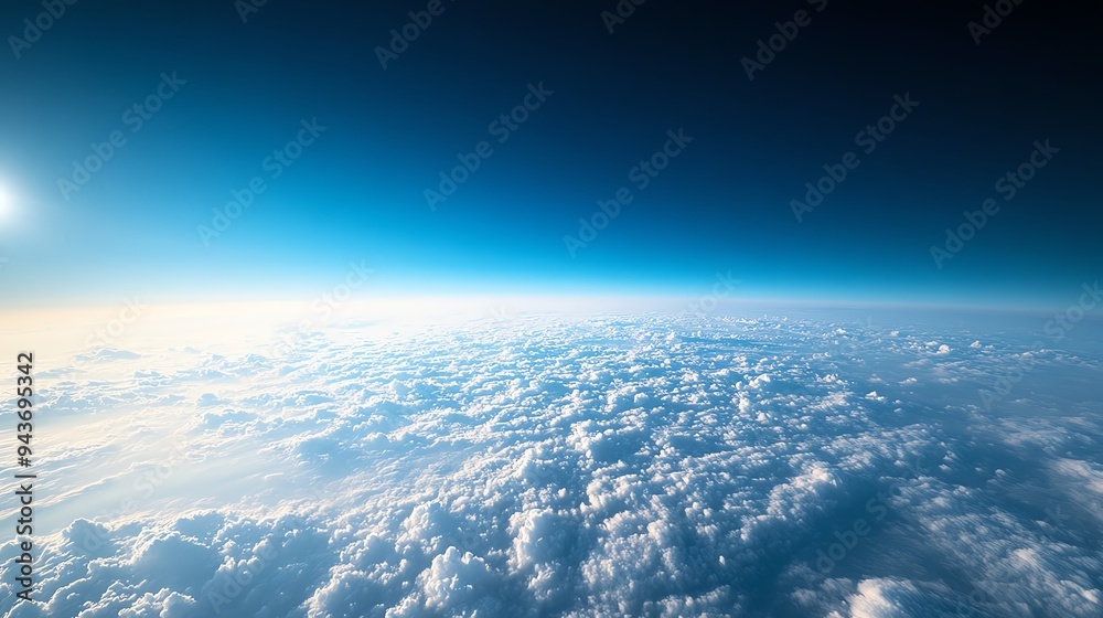 Subtle stratus clouds fading into the distant horizon, with the ozone ...