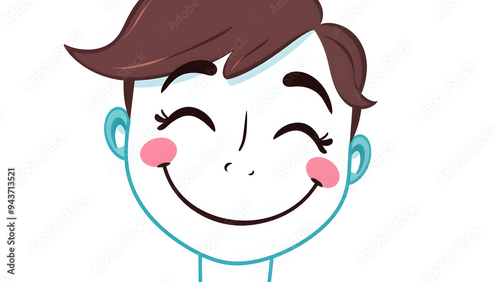 Happy smiling face, love and emotion, mental health concept, positive ...