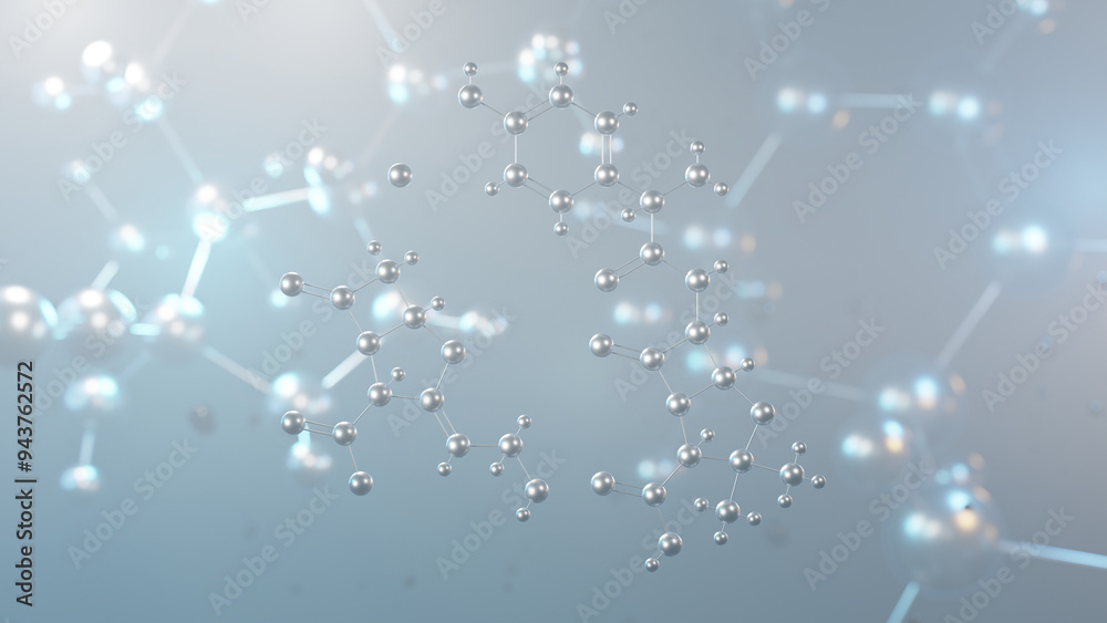 amoxicillin molecular structure, 3d model molecule, clavulanic acid ...