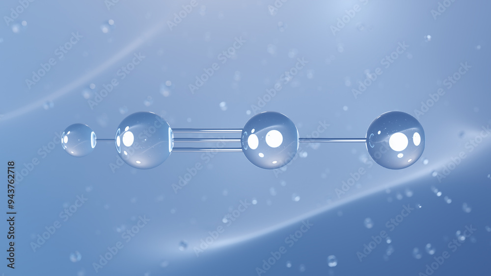 fulminic acid molecular structure, 3d model molecule, isomer of ...