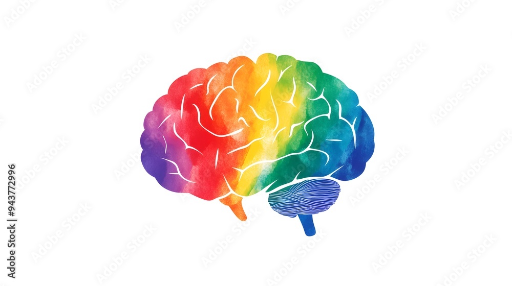 Neurodiversity Thinking Spectrum Icon Illustrating Differences in ...