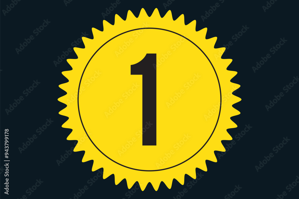 Premium Quality rosette icon set. warranty badge vector symbol. 1st ...