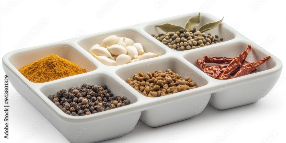 Elegant White Spice Box: Minimalist Culinary Accessory for Modern ...