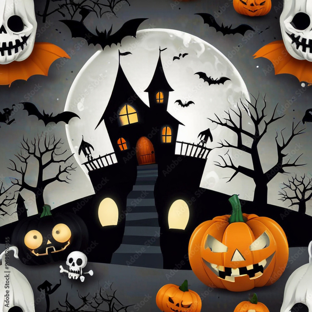 Vector clipart, Halloween story and cartoon style, characters and ...