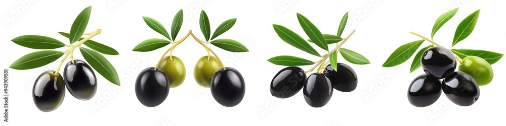 Vibrant Olive Medley, an array of black and green olives adorned with ...