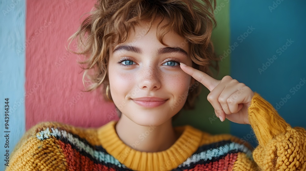 Confident individual proudly pointing at themselves on a clean isolated ...